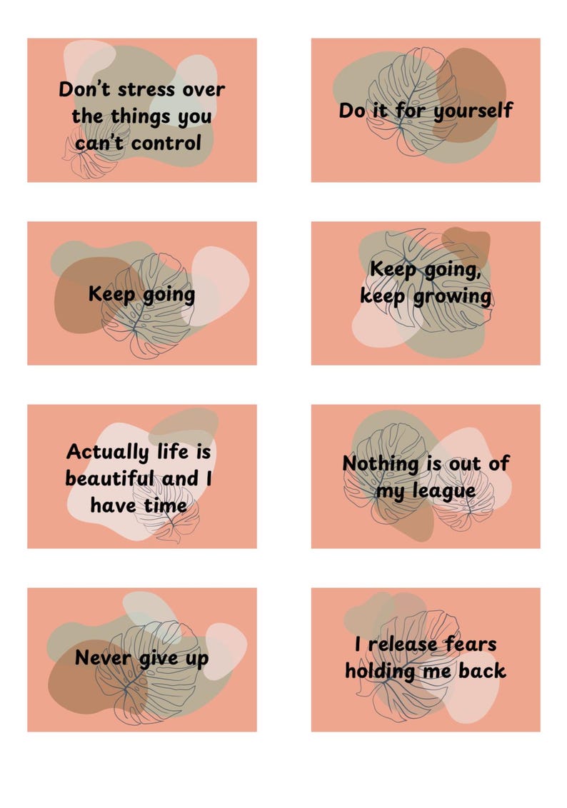 40 Affirmation Cards - Etsy
