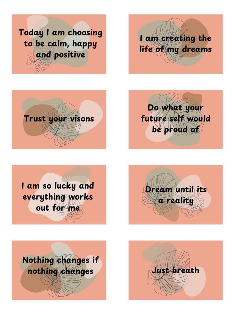 40 Affirmation Cards - Etsy