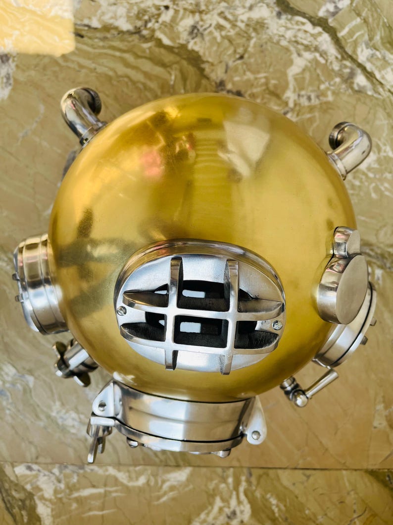 US Navy Scuba Diving Helmet Deep Sea Mark V Divers Helmet Nautical Gift ...