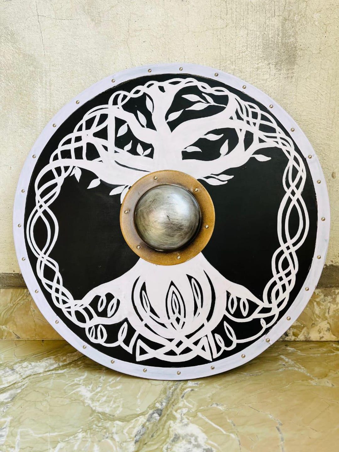 Viking Shield Yggdrasil Norse Tree of Life Wooden Shield Wooden Shield ...