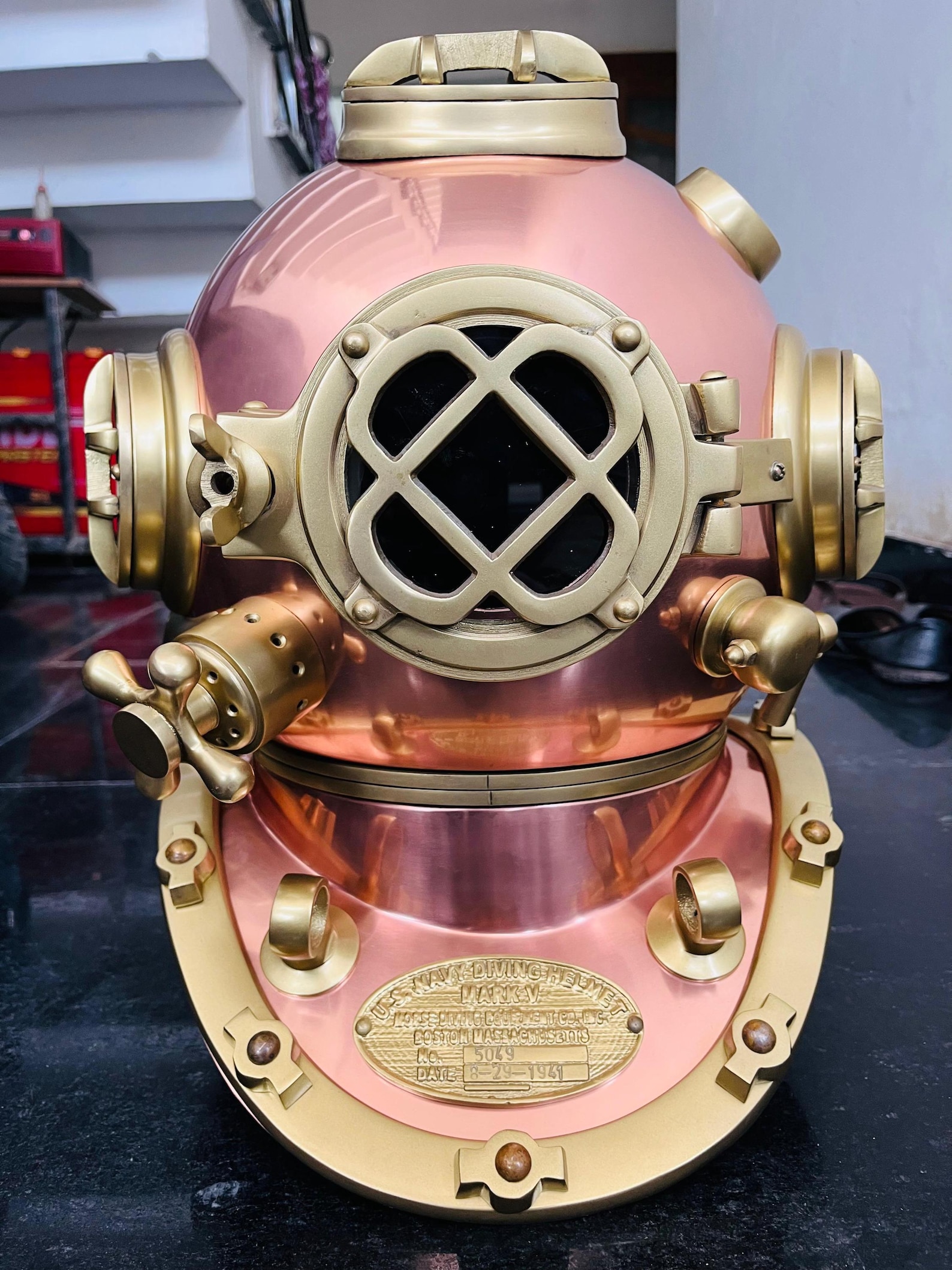 Diving Helmet Deep Sea Diving Helmet Mark V Diving Helmet Copper Brass ...