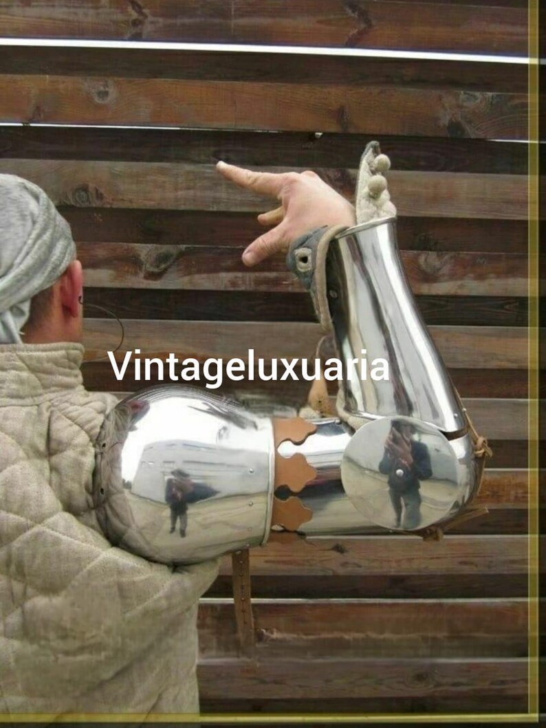 Medieval Arm Guard With Pauldrons Knight Shoulder Armor LARP Costume ...