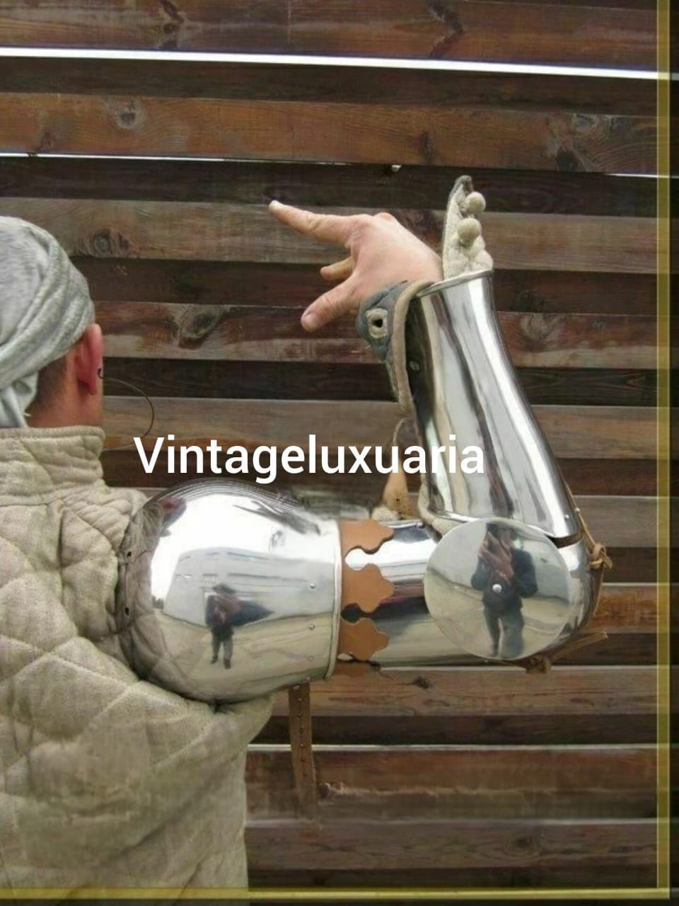 Medieval Arm Guard With Pauldrons Knight Shoulder Armor LARP Costume ...