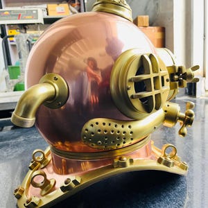 Diving Helmet Deep Sea Diving Helmet Mark V Diving Helmet Copper Brass ...