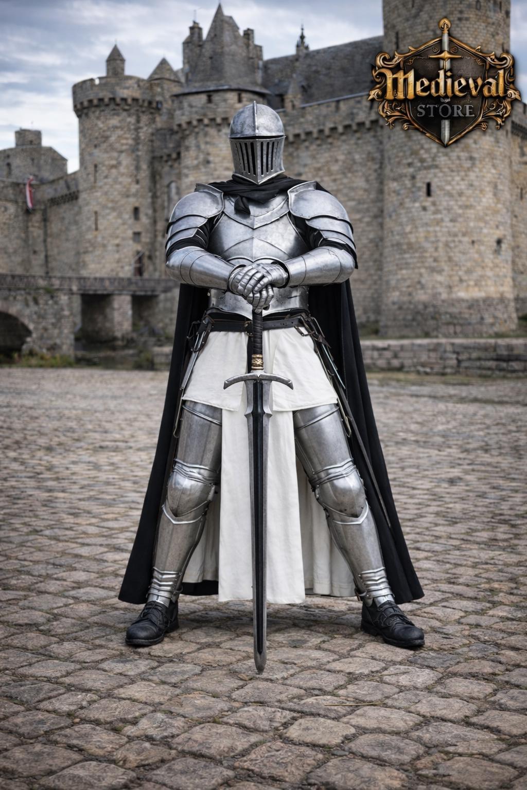 Medieval Full Plate Knight Armor – Steel Gothic Armor Suit – Crusader ...
