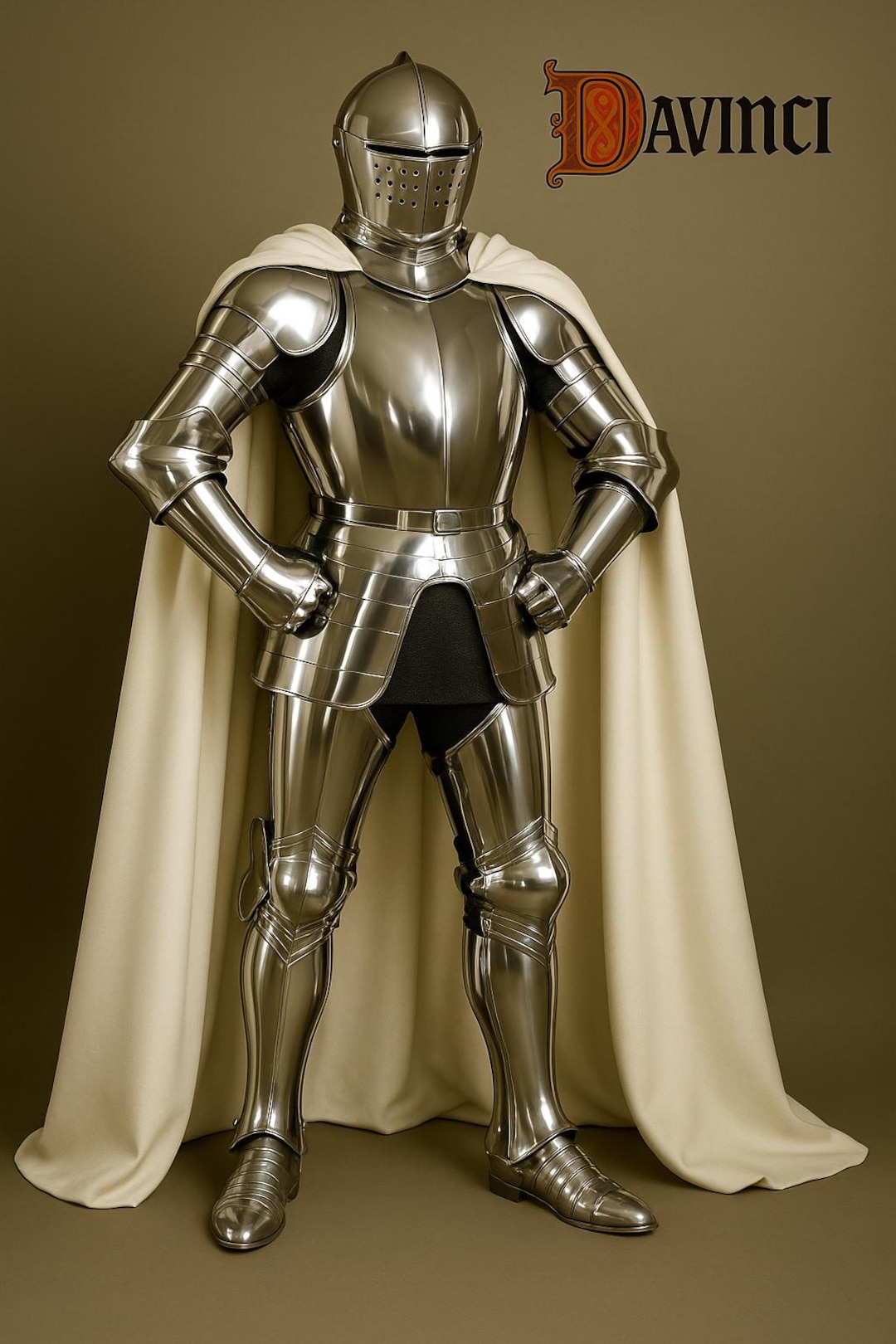 Medieval Full Plate Knight Armor Suit – Polished Steel Gothic Armor ...