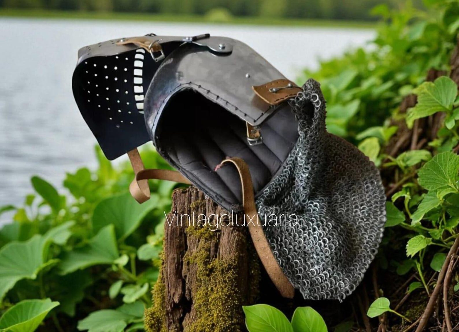 Medieval Bascinet Knight Helmet With Houndskull Visor – Handmade Steel ...