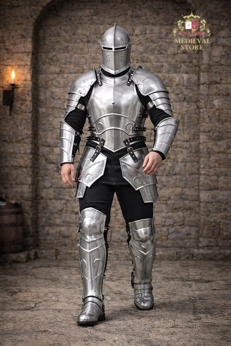 Handmade Medieval Knight Armor – Full Suit Renaissance Armor Costume ...