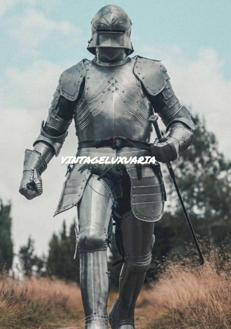 Medieval German Gothic Full Plate Armor Suit | Handcrafted Steel Battle ...