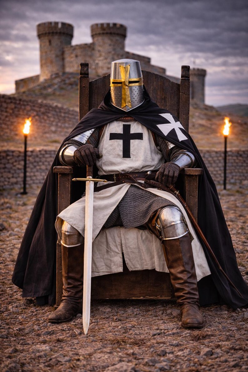 Templar Knight Armor Costume | Medieval Crusader Outfit | Knight ...