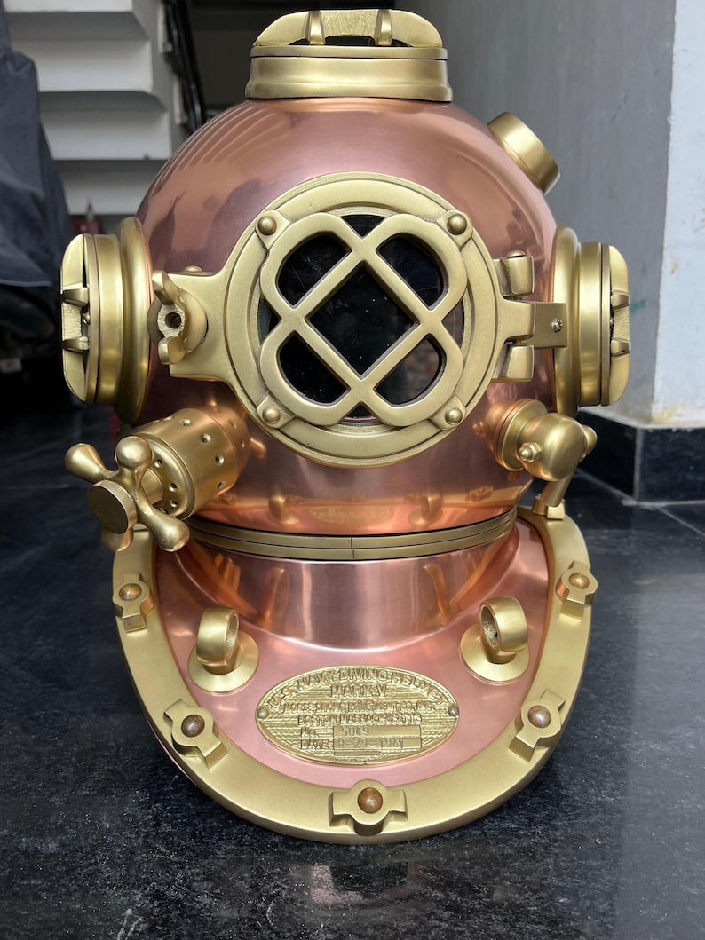 Diving Helmet Deep Sea Diving Helmet Mark V Diving Helmet Copper Brass ...