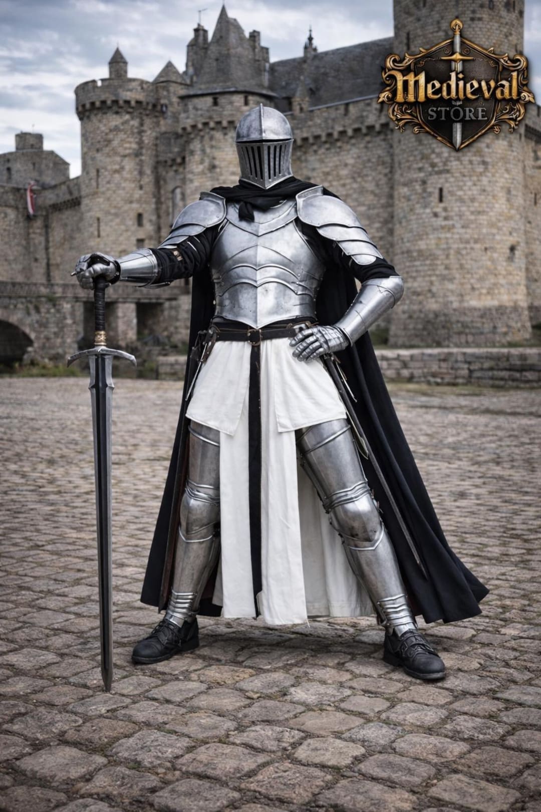 Full Plate Medieval Knight Armor – Steel Gothic Armor Suit – Crusader ...