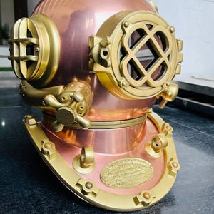 Diving Helmet Deep Sea Diving Helmet Mark V Diving Helmet Copper Brass ...