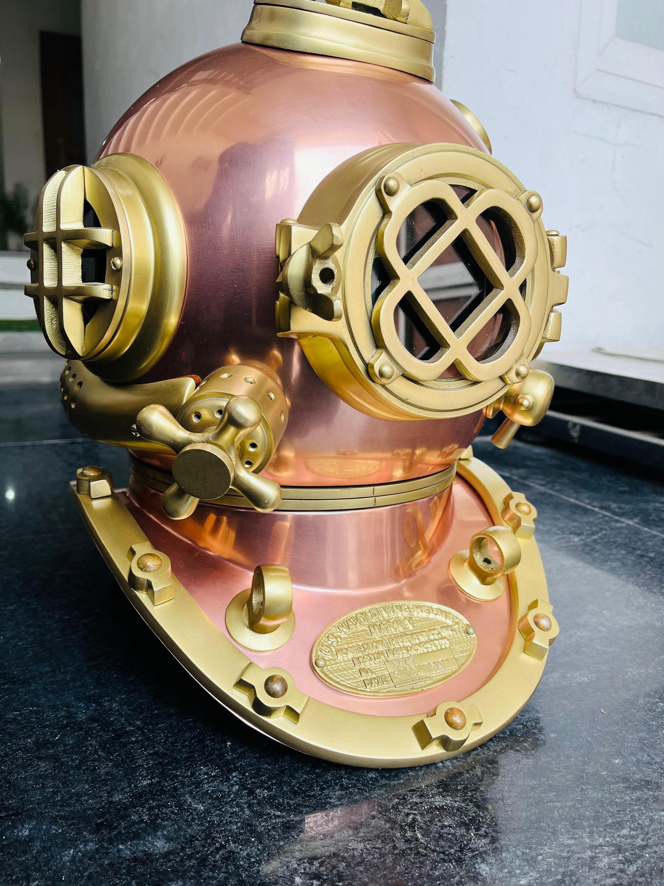 Diving Helmet Deep Sea Diving Helmet Mark V Diving Helmet Copper Brass ...