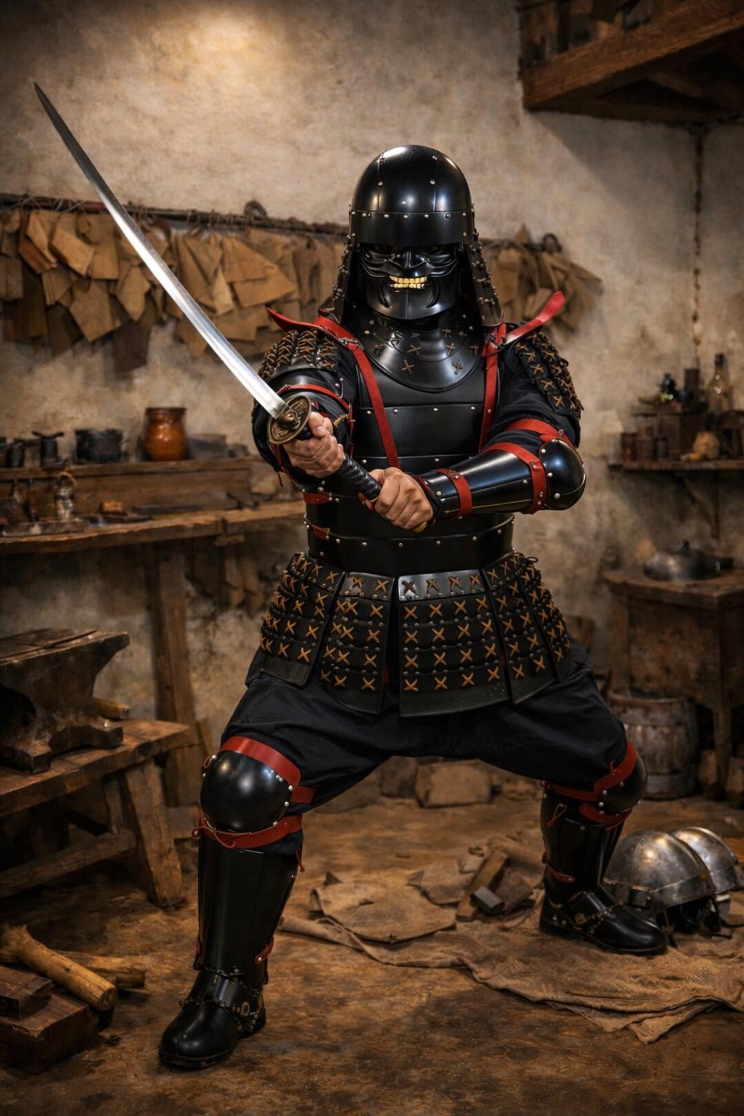 Japanese Samurai Armor Suit Wearable | Steel Yoroi With Dragon Mask ...