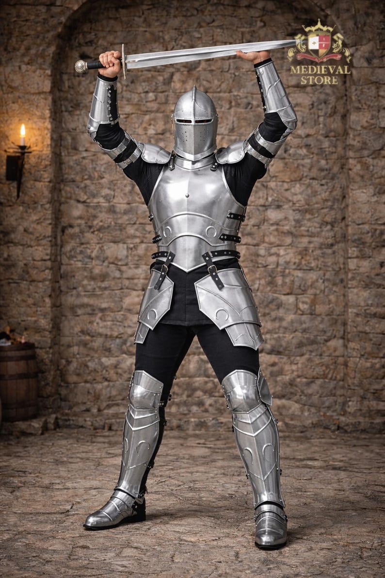 Handmade Medieval Knight Armor – Full Suit Renaissance Armor Costume ...