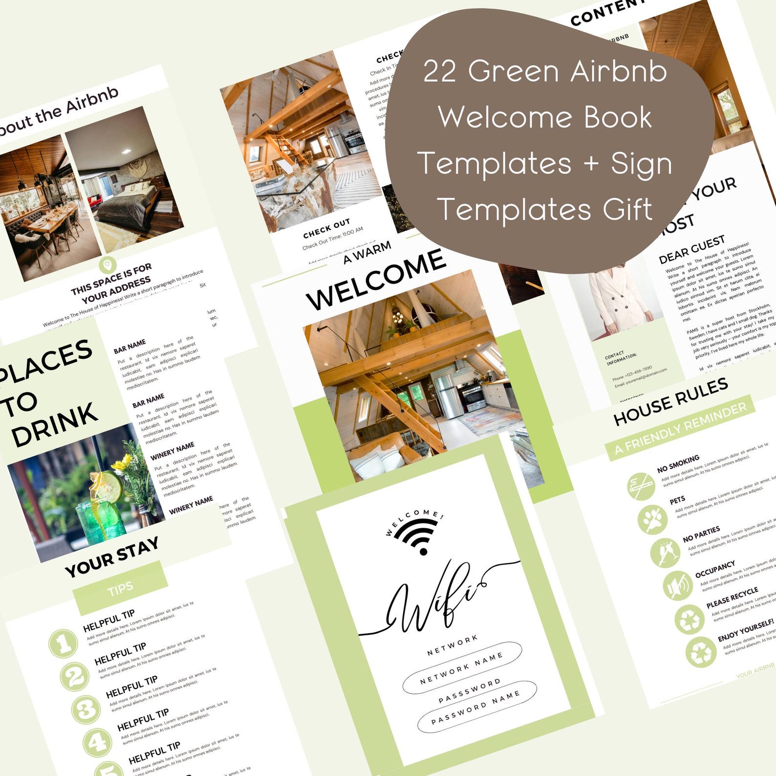Airbnb Welcome Book for Rental House Guide With Map Local Info Check in ...