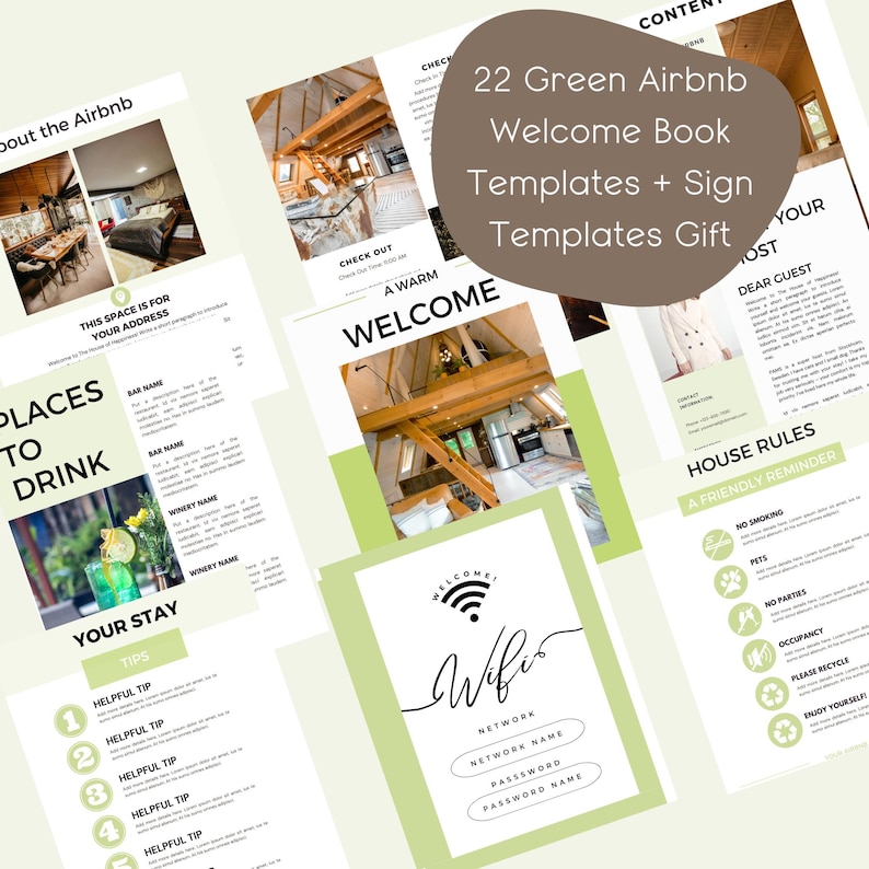 Airbnb Welcome Book for Rental House Guide With Map Local Info Check in ...