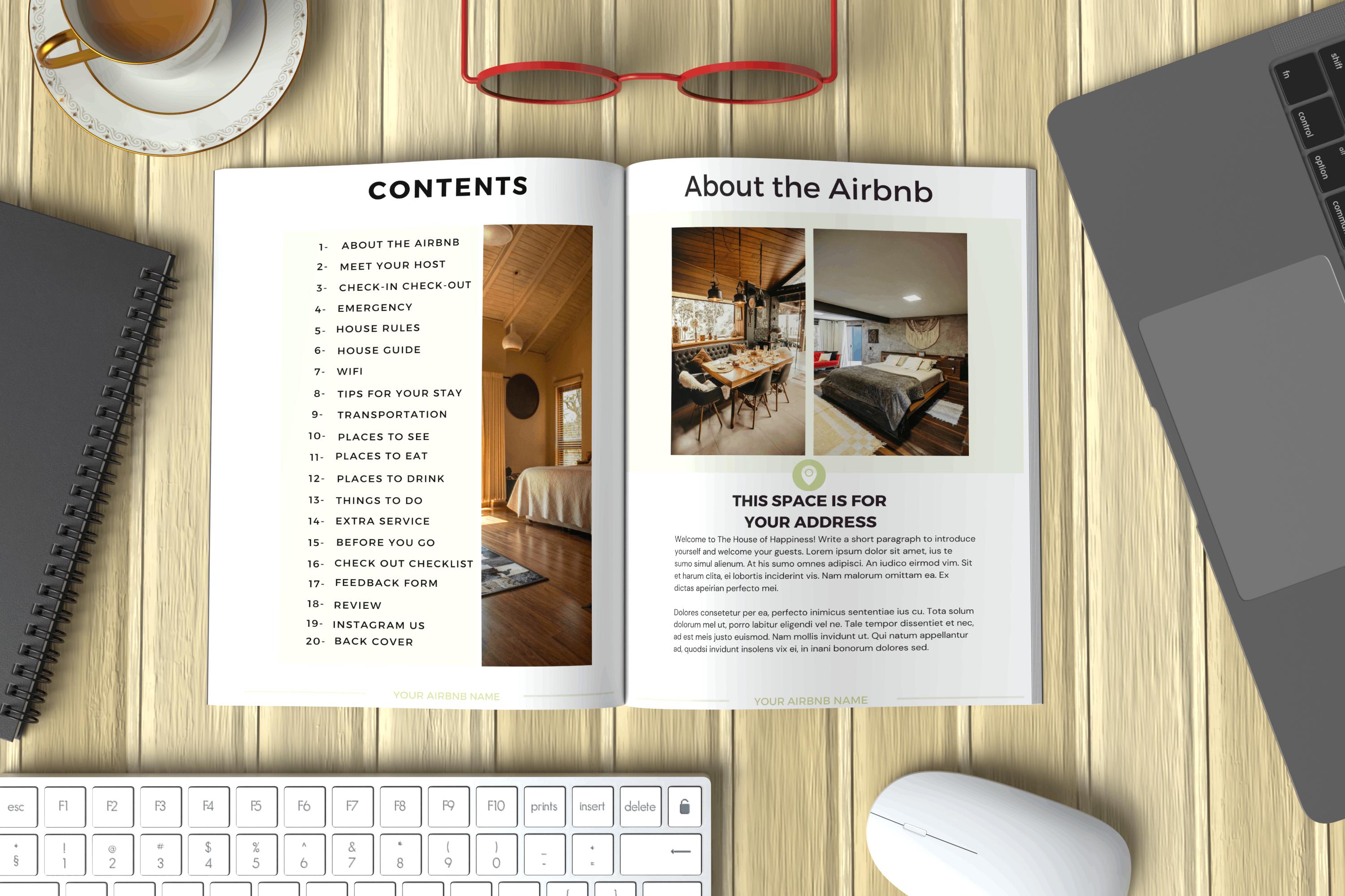 Airbnb Welcome Book for Rental House Guide With Map Local Info Check in ...