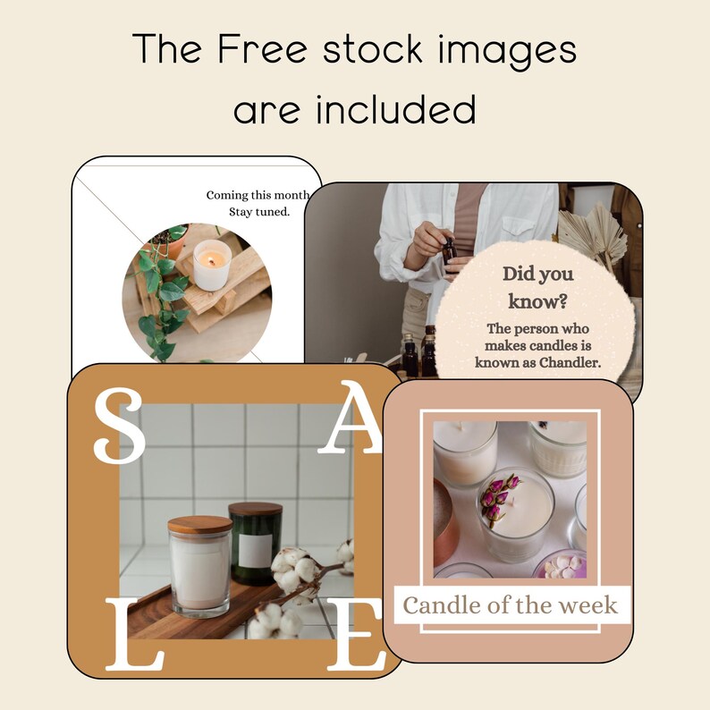 Candle Instagram Post and Story Template Candle Shop Stories Editable ...
