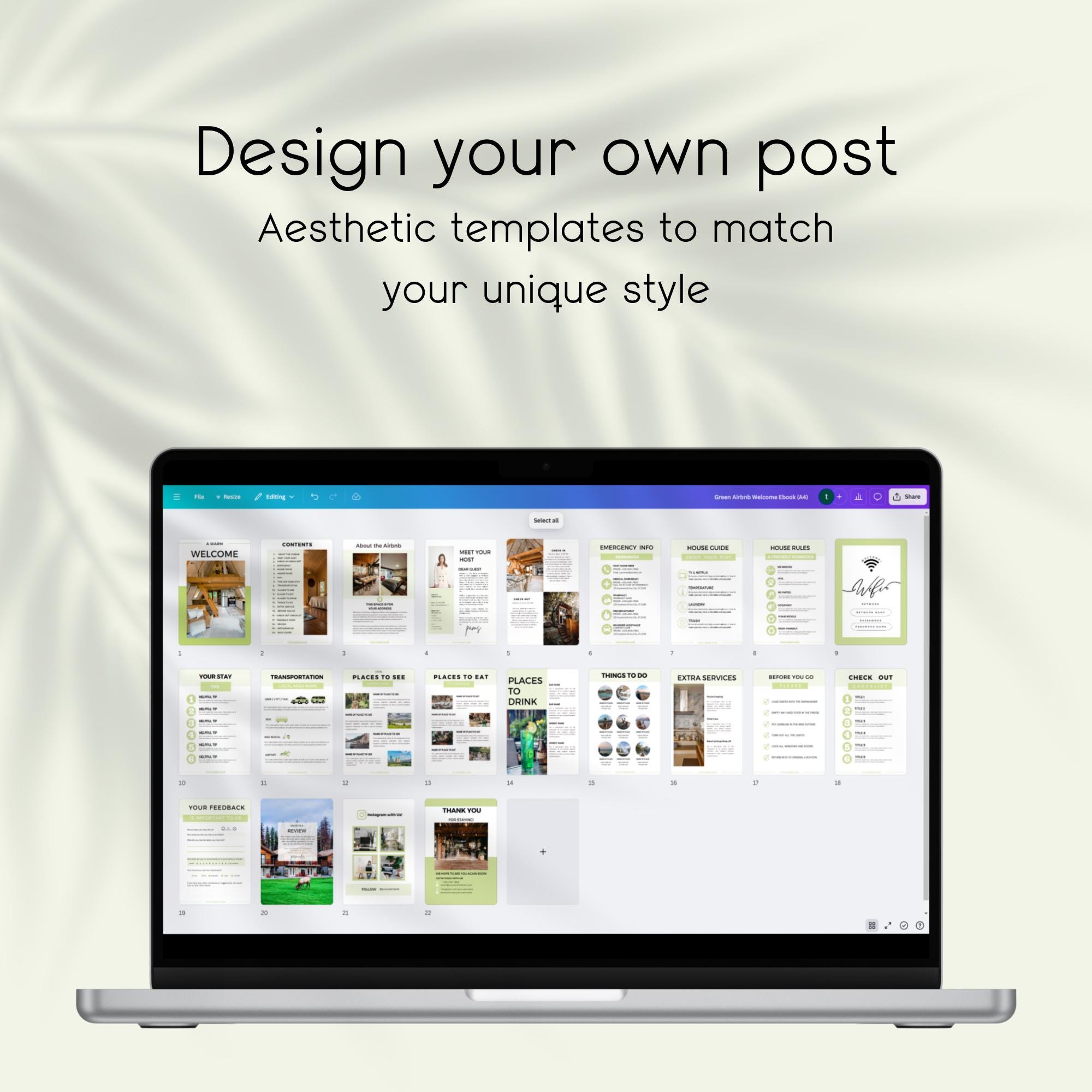Airbnb Welcome Book for Rental House Guide With Map Local Info Check in ...