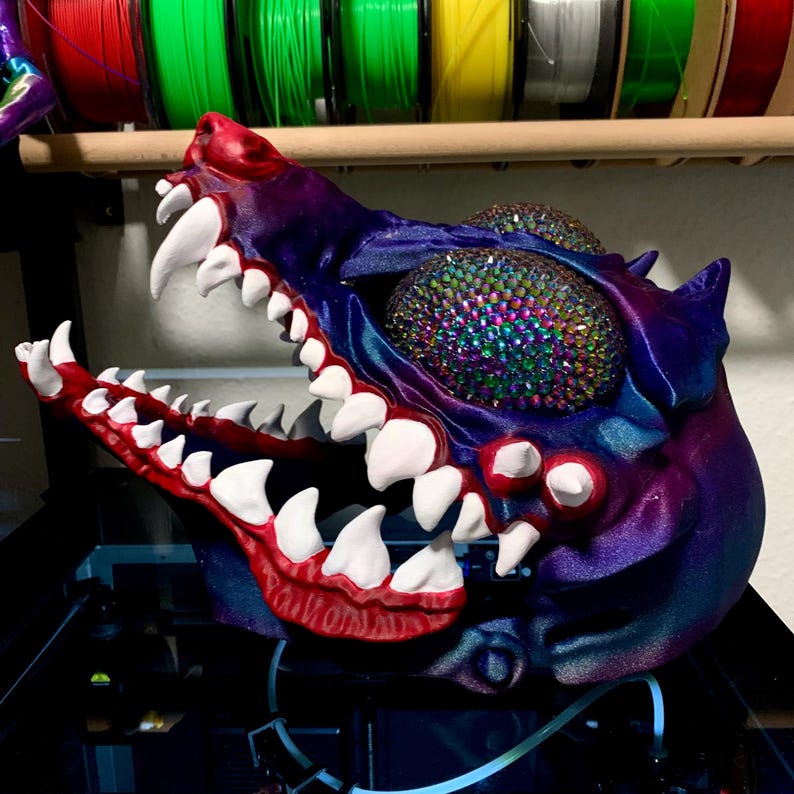 Fursuit Head Base Mask 3 Eye Alien Furry _n0yra_ & Doll_maker_official ...