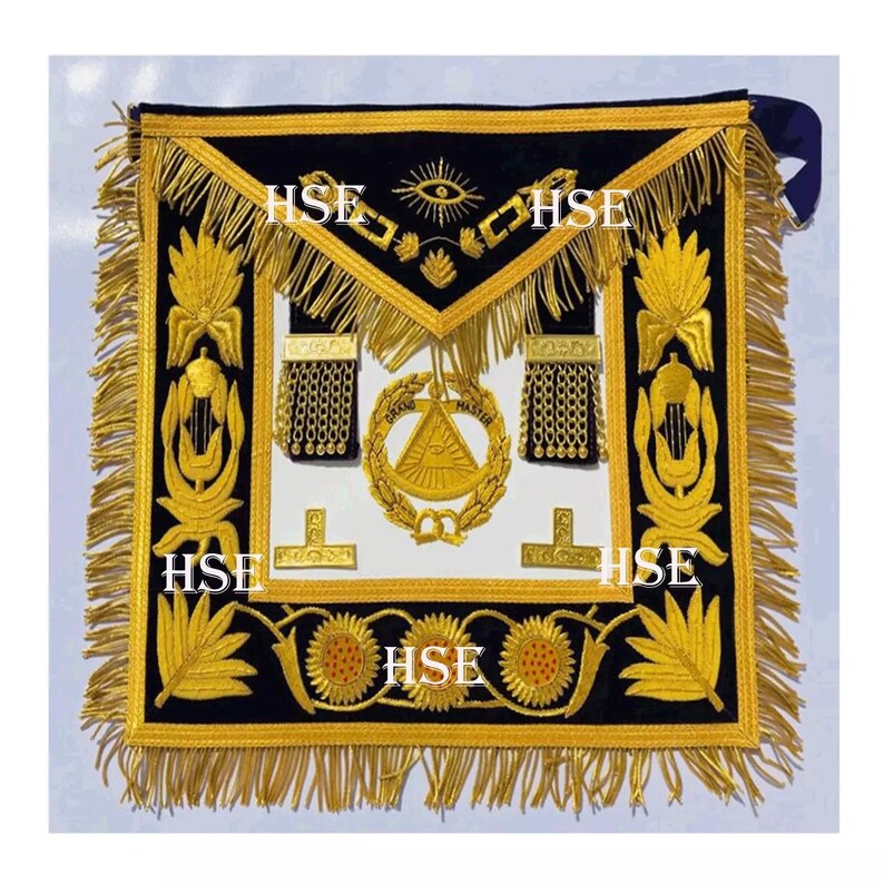 Masonic Regalia Grand Master Apron With Collar & Cuffs Purple - Etsy