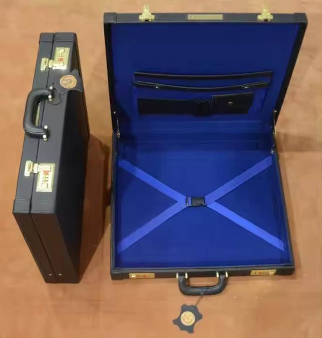 Masonic Regalia Apron Hard Case Briefcase MM or WM Mason Size Leather ...