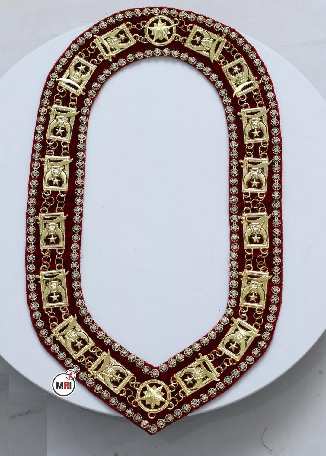 Shrine Chain Collars, Masonic Shriner Noble Chain Collar With Gold ...