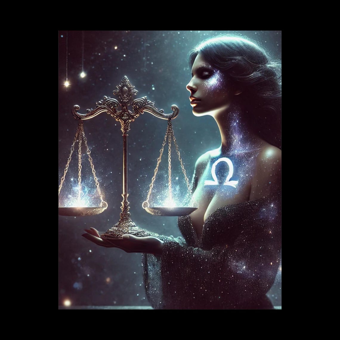 Libra Goddess Poster – Mystic Zodiac Wall Art for Astrology Lovers - Etsy