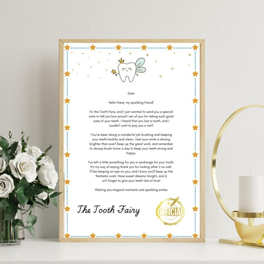 Tooth Fairy Letter Boy - Digital Download - Etsy