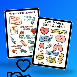 Cute Medical Digital Stickers for Doctors & Nursesม Mental Health, Self ...