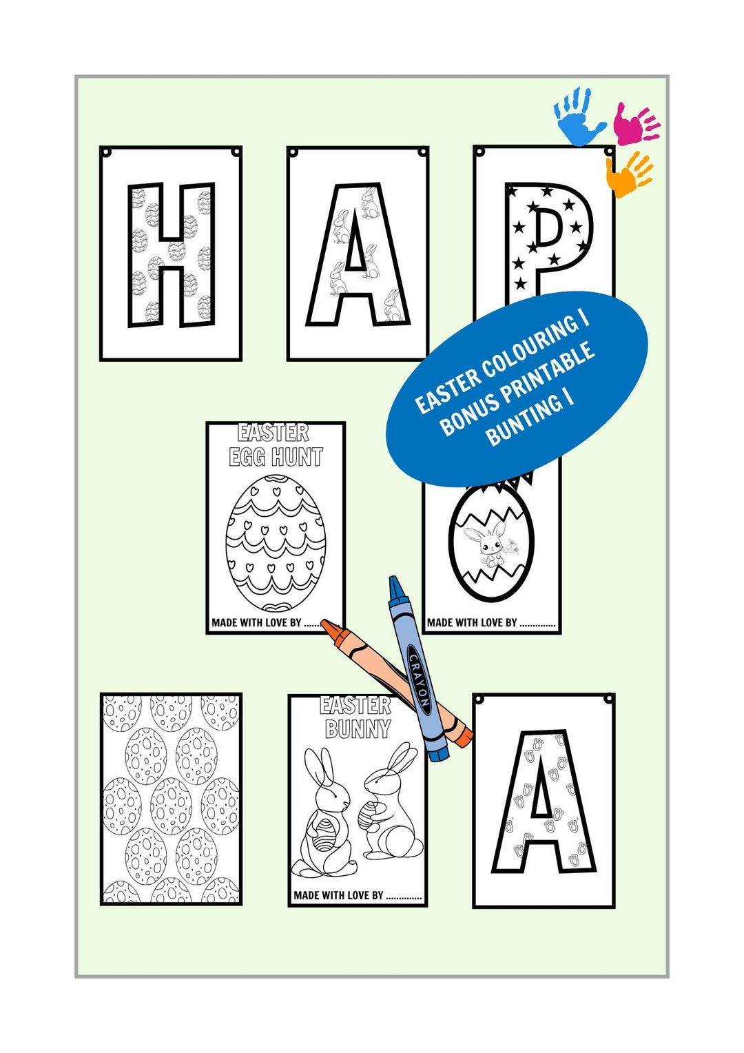 Easter Colouring Pages Printable | Kids Easter Activity | Bonus Easter ...