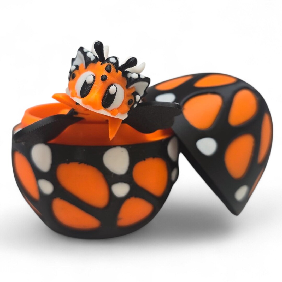 Monarch Dragon With Egg: 3D Printed Articulated Butterfly Toy - Etsy