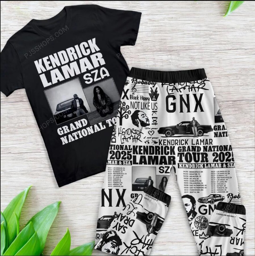 Kendrick Lamar Tour Pajamas Set — Stylish Graphic Sleepwear for Rap ...