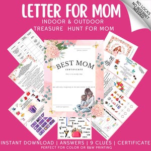 Mother’s Day Treasure Hunt, Printable Escape Room for Mom, Birthday ...