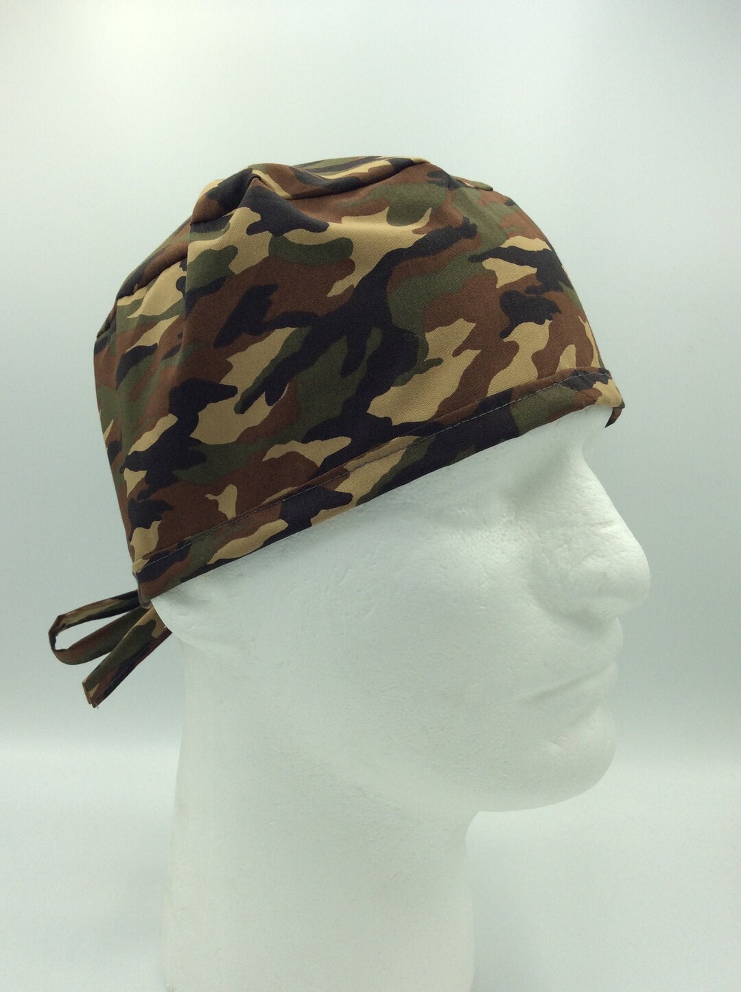 Camo Desertb Men's Tie-back Surgical Scrub Hat - Etsy