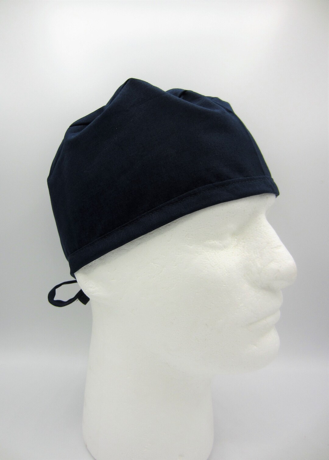 Solid Midnight Navy Blue - Men's Tie-back Surgical Scrub Hat - Etsy