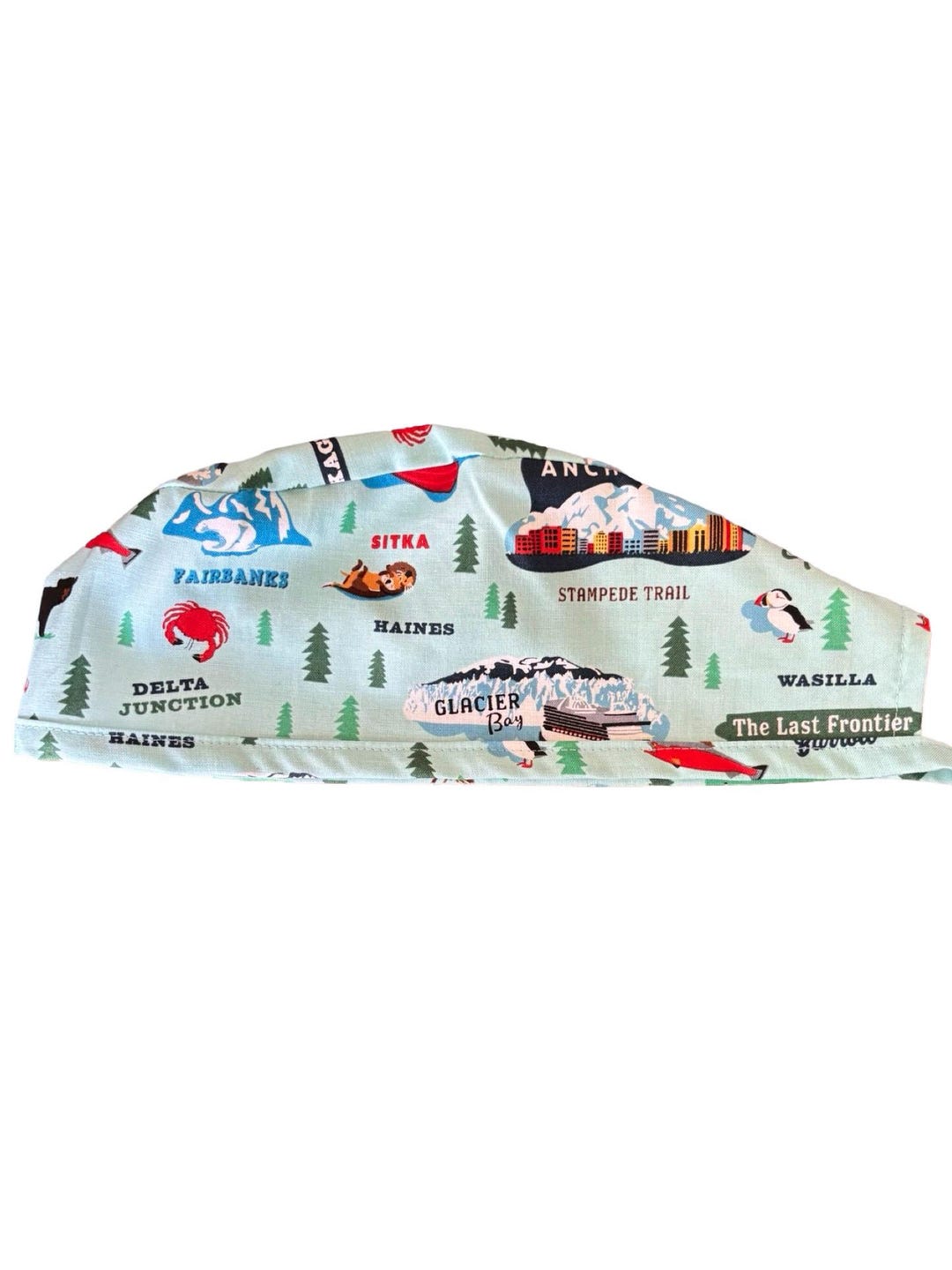 Alaska - Men's Tie-back Surgical Scrub Hat - Etsy
