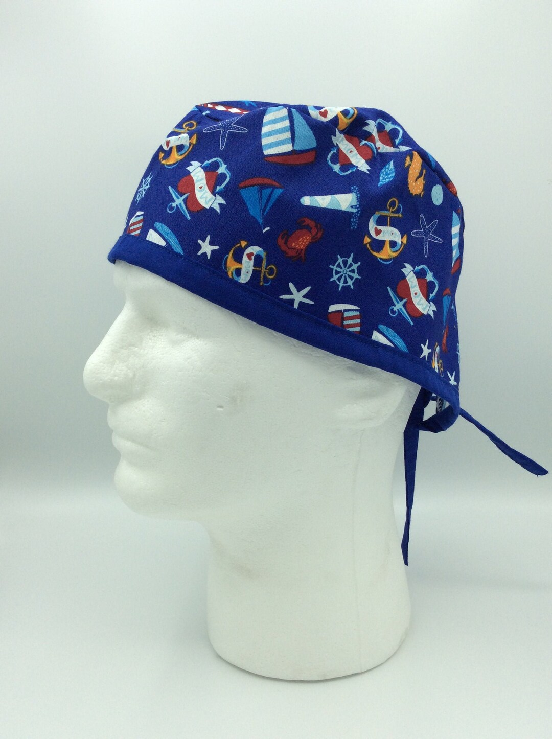 Love Anchors Men's Tie-back Surgical Scrub Hat - Etsy