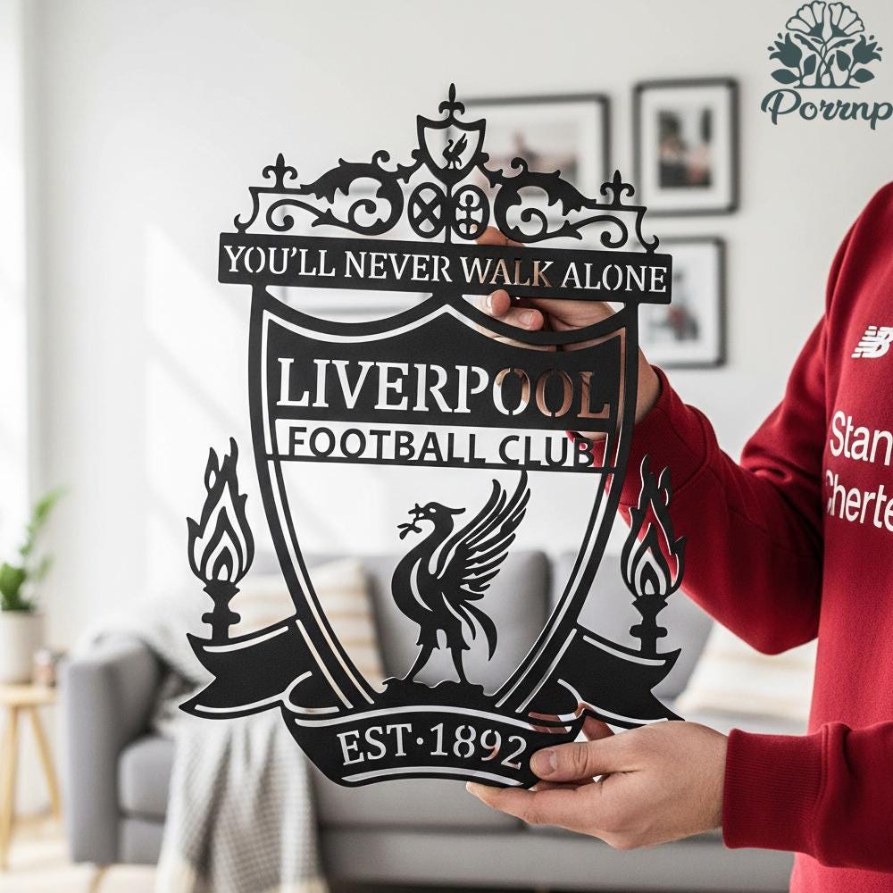You'll Never Walk Alone Metal Plaque,liverpool FC Crest Wall Sign ...