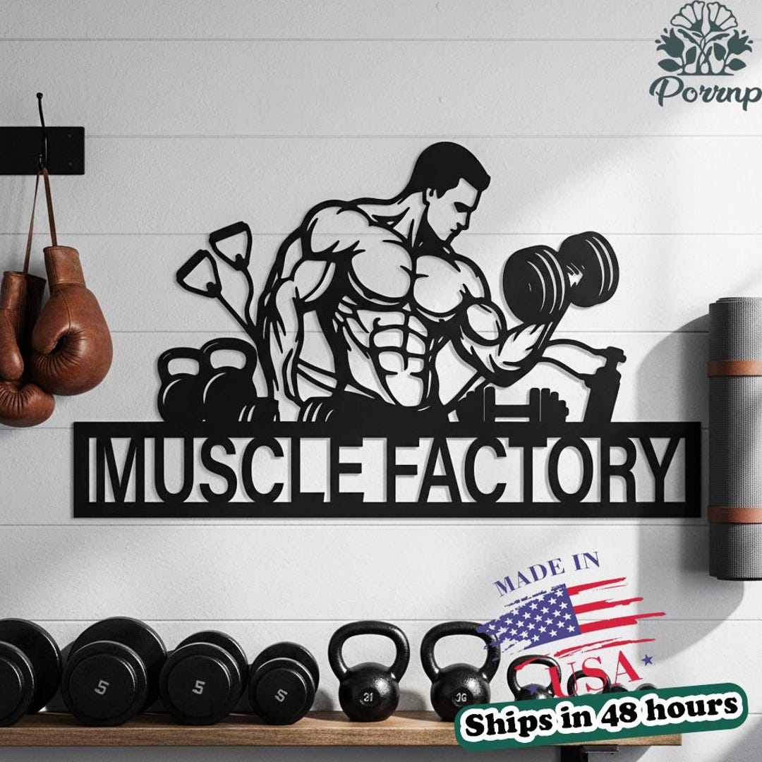 Personalized Strength Training Sign,custom Metal Gym Wall Art With ...