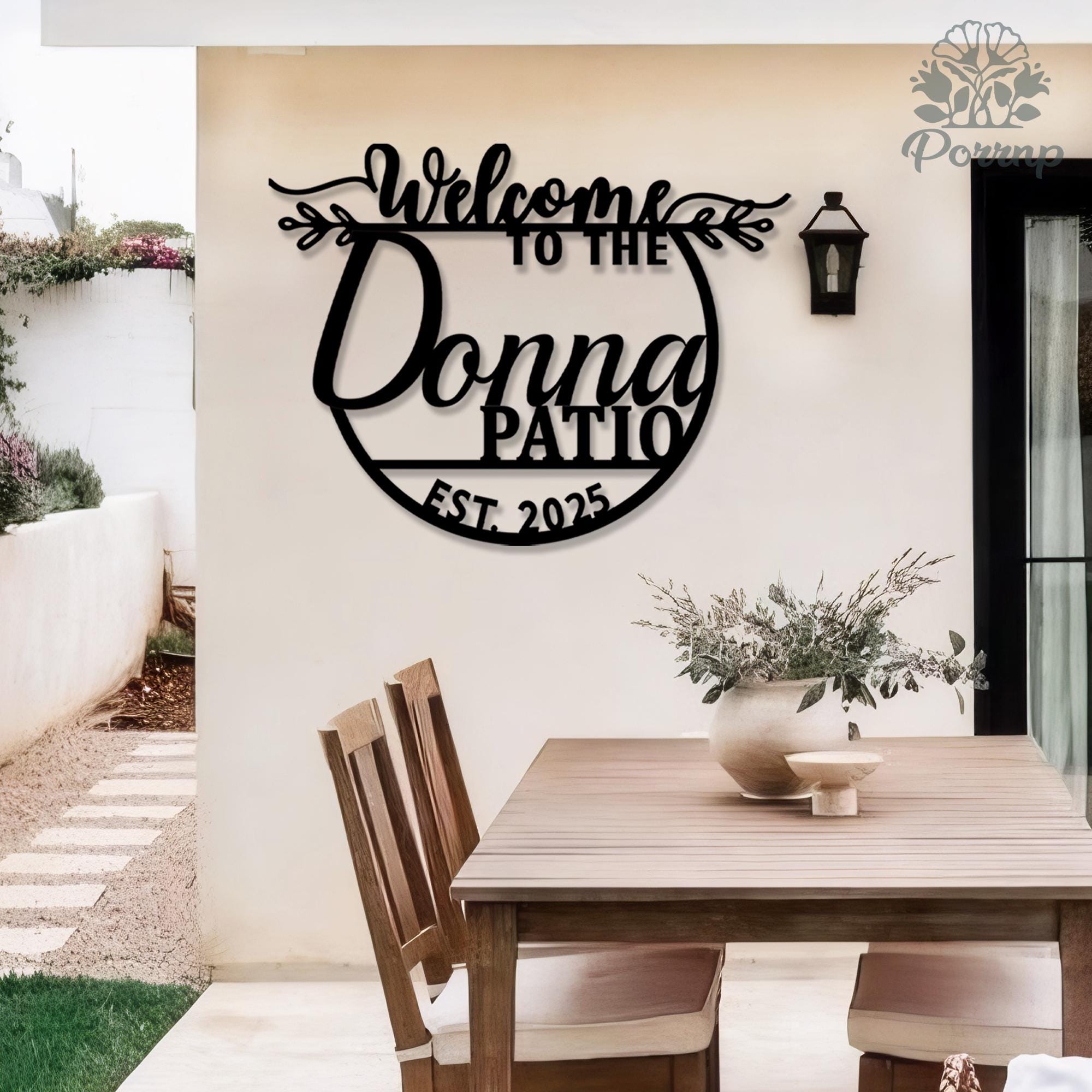 Custom Metal Patio Welcome Sign,personalized Outdoor Porch Decor,unique ...