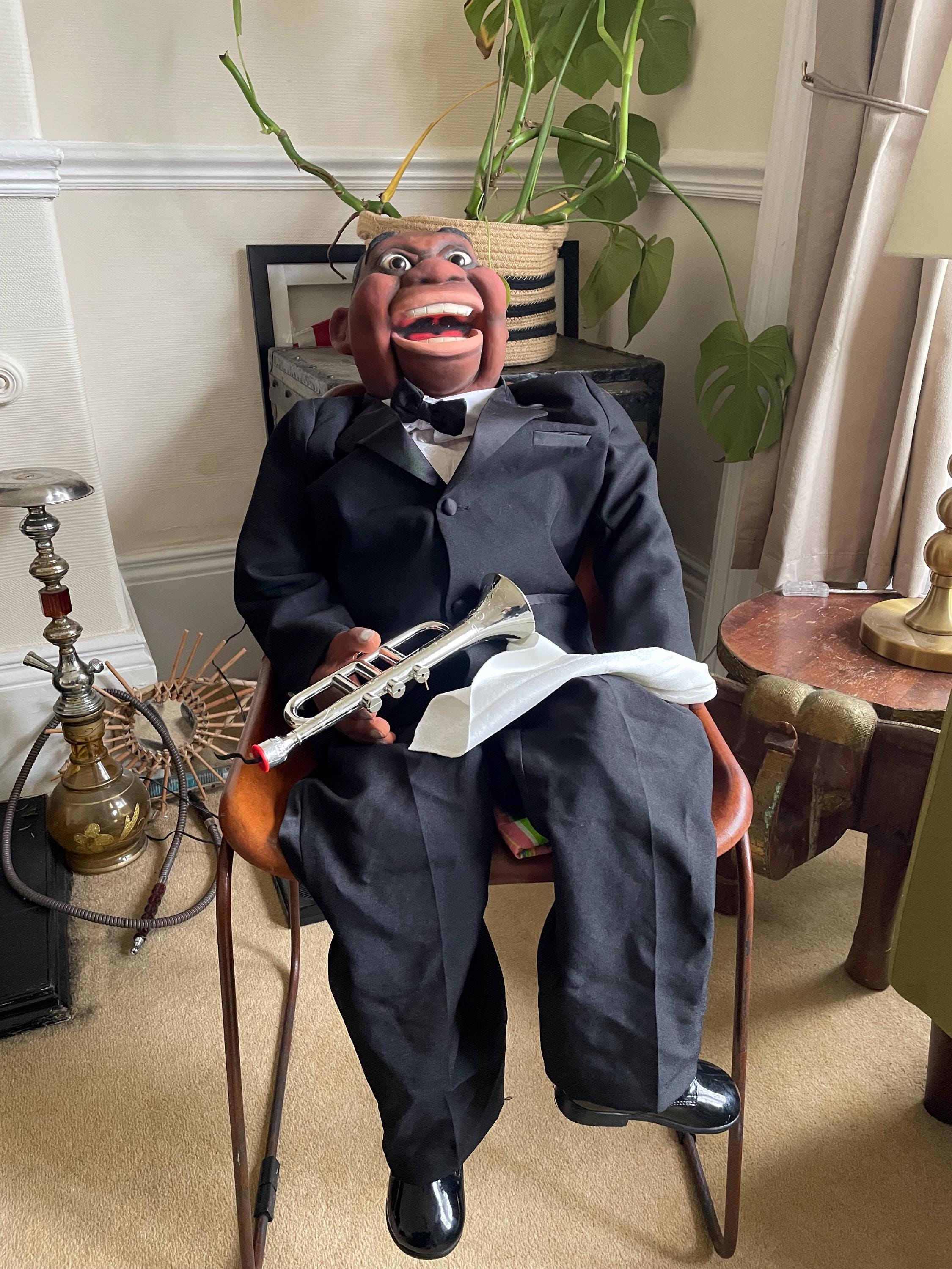 Vintage Jazz Ventriloquist Dummy – Large 1950s-70s Puppet With Trumpet ...