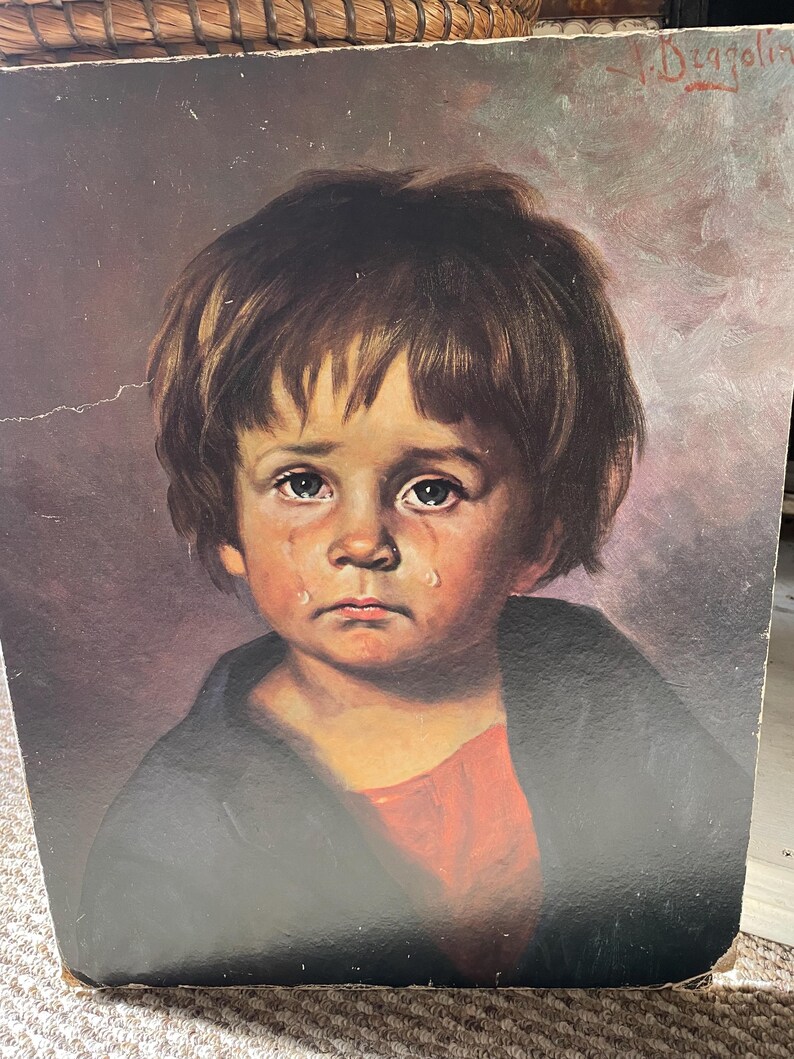 Vintage ‘crying Boy’ Prints | Classic Kitschy Art | Mysterious & Iconic ...