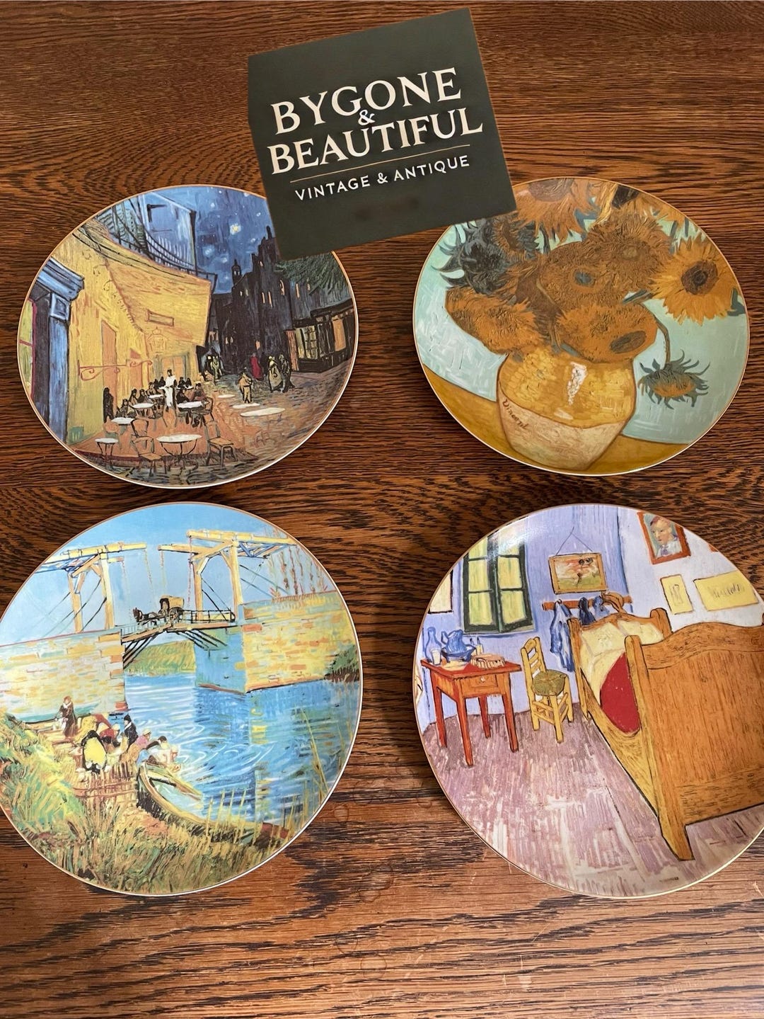 Vintage Van Gogh Collector Plates - Set of 4 Gold Rim Decorative Art - Etsy
