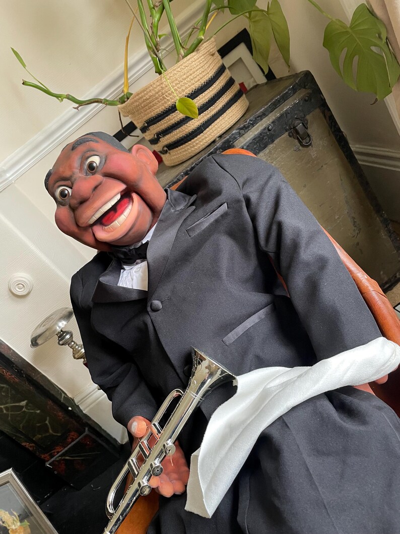 Vintage Jazz Ventriloquist Dummy – Large 1950s-70s Puppet With Trumpet ...