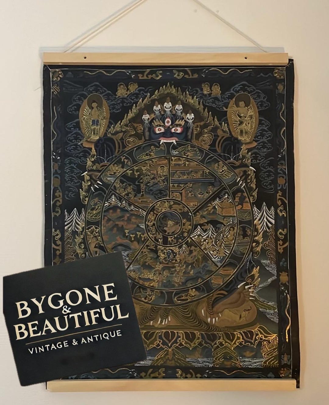 Antique Tibetan Thangka Painting | Hand-painted Buddhist Art | Sacred ...
