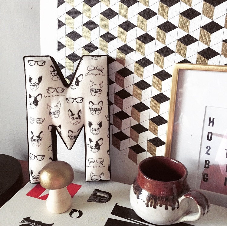 Handmade Fabric Letter M Limitied Pattern - Etsy