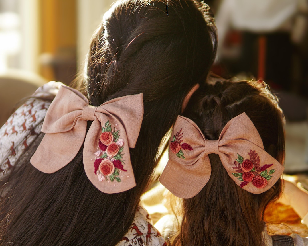 Mother Daughter Matching Bow Pair, Handmade Mommy and Me Hair Bows ...
